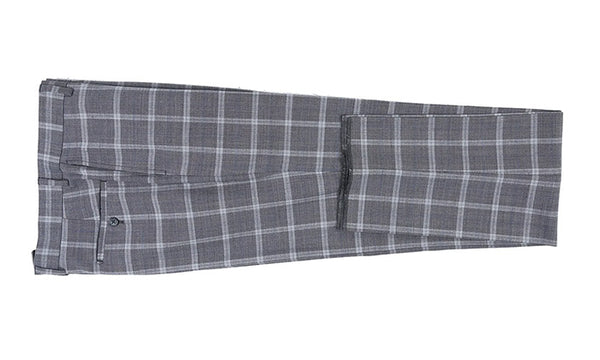 English Laundry 2-Piece Gray Plaid Wool Blend Slim Fit Suit | Suits ...