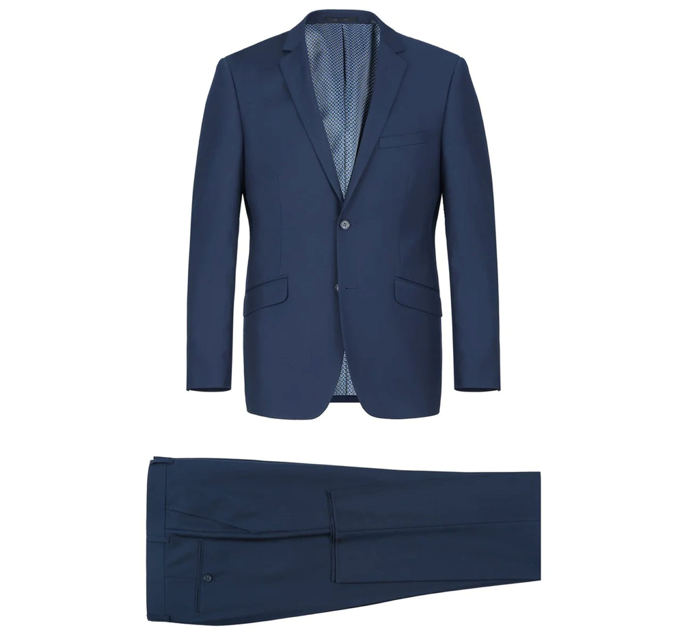 Performance Stretch Suit 2 Piece Slim Fit in Blue | Suits Outlets Men's ...