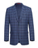 Classic Regular Fit Blazer Windowpane Pattern in Blue | Suits Outlets ...