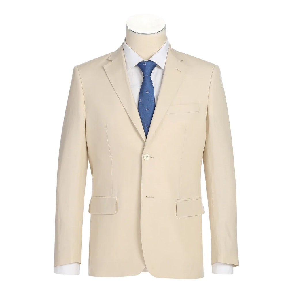 Men's Tan 2-Piece Slim Fit Linen Suit | Suits Outlets Men's Fashion