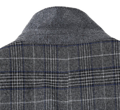 Classic Regular Fit Blazer Windowpane Pattern in Gray | Suits Outlets ...