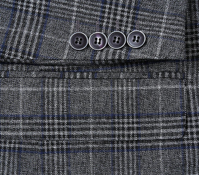 Classic Regular Fit Blazer Windowpane Pattern in Gray | Suits Outlets ...