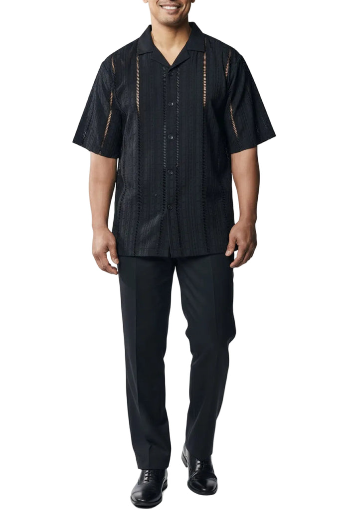 Black Linen Walking Suit for Men | Stacy Adams 2 Piece Set | SUITS ...