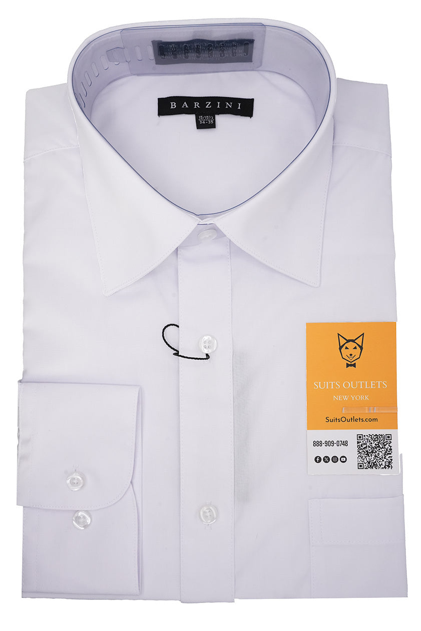 Modern Fit Dress Shirt Convertible Cuff in White | Suits Outlets Men's ...