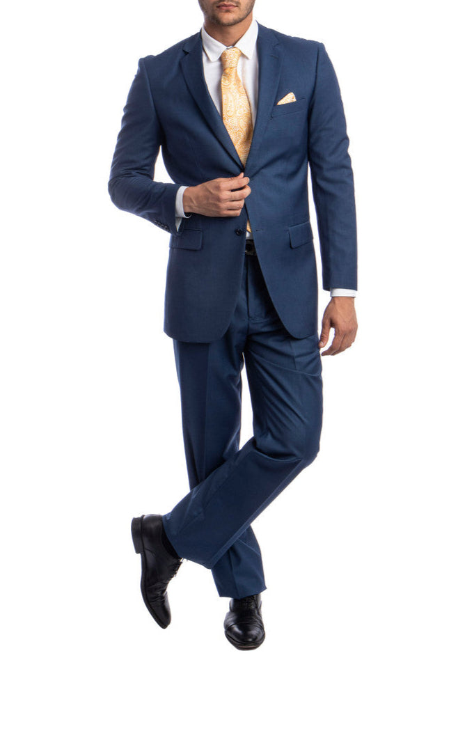 Bacchus Collection - Modern Fit Suit 2 Button 2 Piece in Indigo | Suits ...