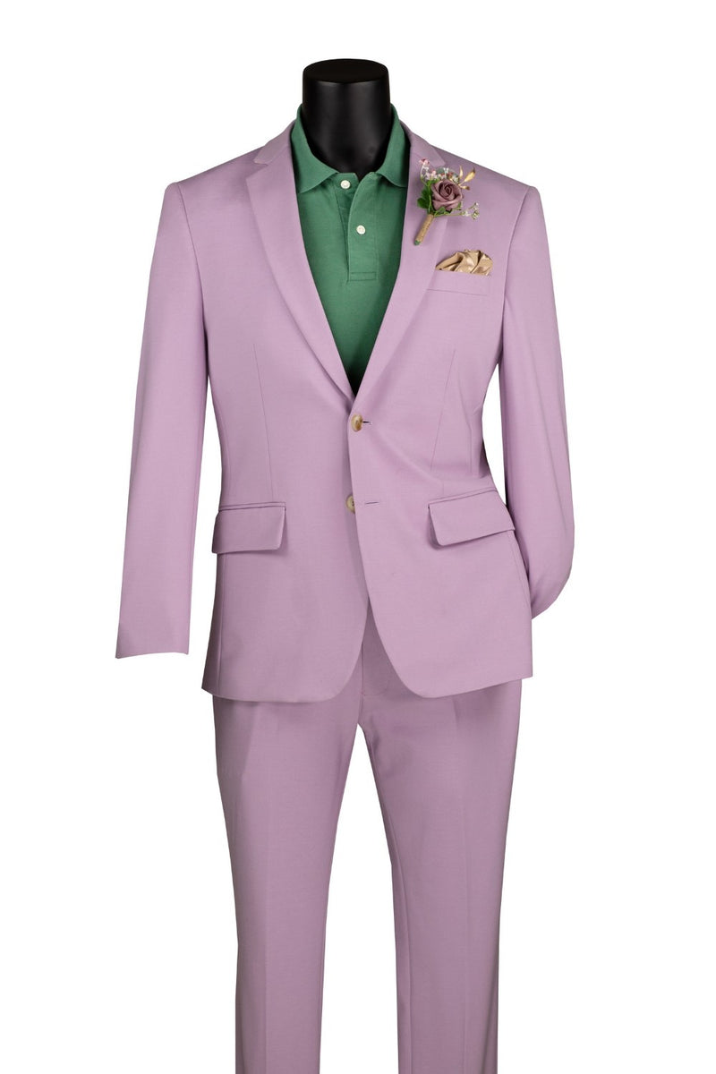Slim Fit 2 Piece Suit Stretch Fabric Suit with Adjustable Waistband in ...