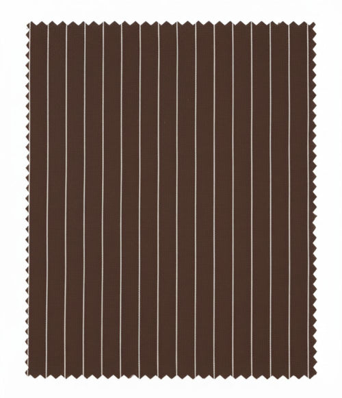 Rockefeller Collection - Double Breasted Stripe Suit Brown Regular Fit ...