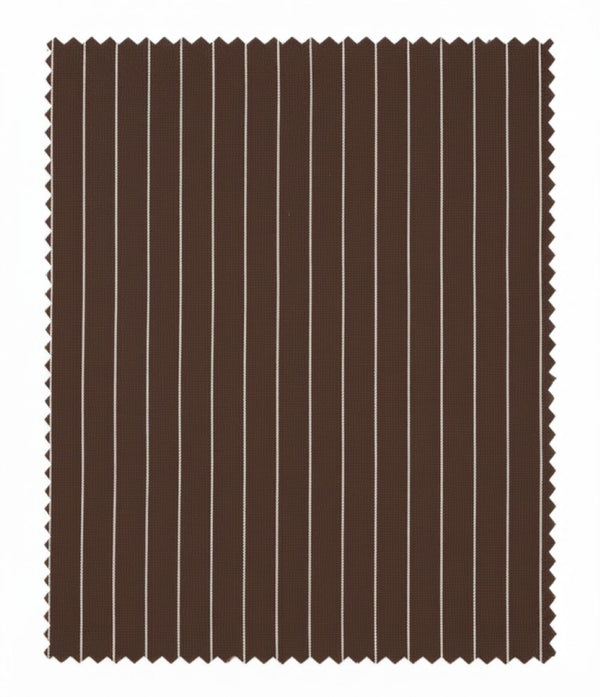 Rockefeller Collection - Double Breasted Stripe Suit Brown Regular Fit ...