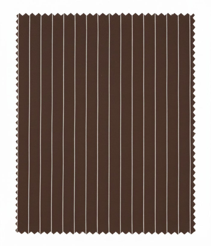 Rockefeller Collection - Double Breasted Stripe Suit Brown Regular Fit ...
