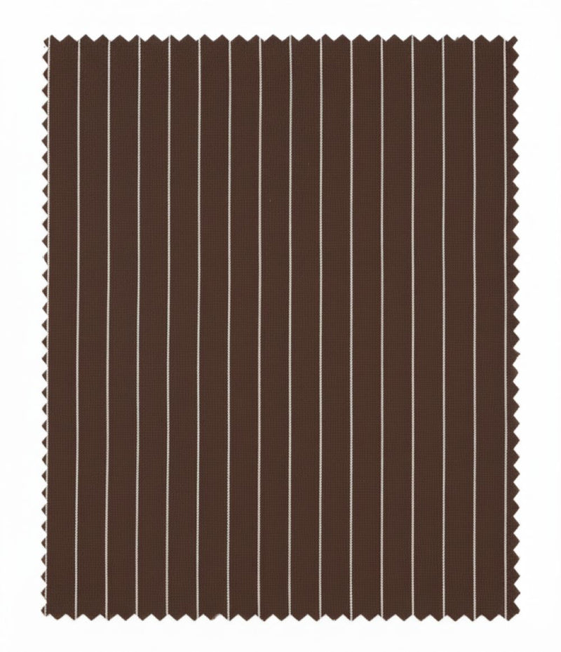 Rockefeller Collection - Double Breasted Stripe Suit Brown Regular Fit ...