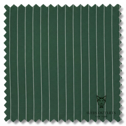 Hunter Green Pinstripe Double Breasted Suit | Rockefeller Collection ...