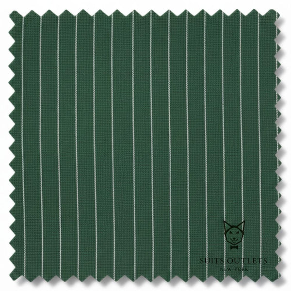 Hunter Green Pinstripe Double Breasted Suit | Rockefeller Collection ...