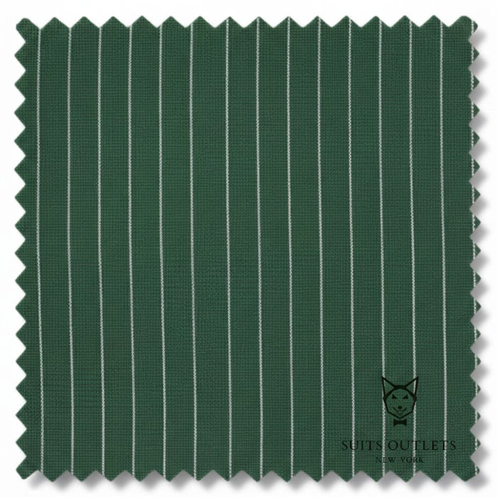 Hunter Green Pinstripe Double Breasted Suit | Rockefeller Collection ...