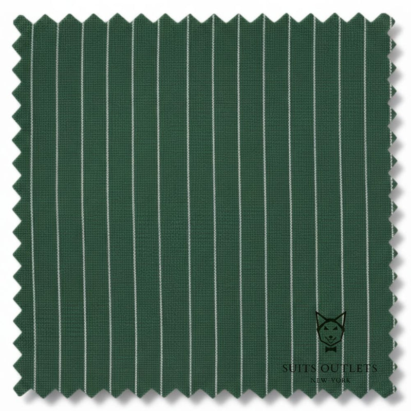 Hunter Green Pinstripe Double Breasted Suit | Rockefeller Collection ...