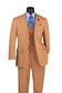 Light Amber Regular Fit 3 Piece Suit with Vest and Adjustable Waistban ...