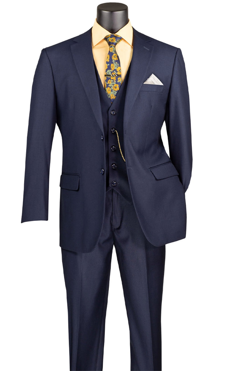 Morgan Collection - Regular Fit 3 Piece Suit 2 Button Navy | Suits ...