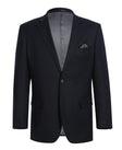 Wool Regular Fit Blazer Solid Color in Midnight Navy | Suits Outlets ...