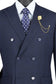 Alexander Collection - Navy Double Breasted 2 Piece Suit Regular Fit T ...