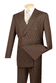 Rockefeller Collection - Double Breasted Stripe Suit Brown Regular Fit ...