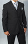 Morgan Collection - Regular Fit 3 Piece Suit 2 Button Black | Suits ...
