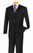 Morgan Collection - Regular Fit 3 Piece Suit 2 Button Black | Suits ...
