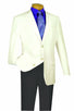 Ivory Regular Fit 3 Button Blazer | Suits Outlets Men's Fashion